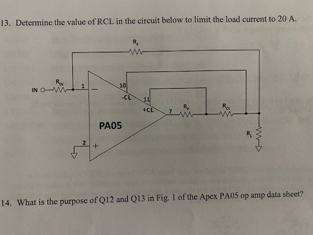 Solved 13. Determine the value of RCL in the circuit below | Chegg.com