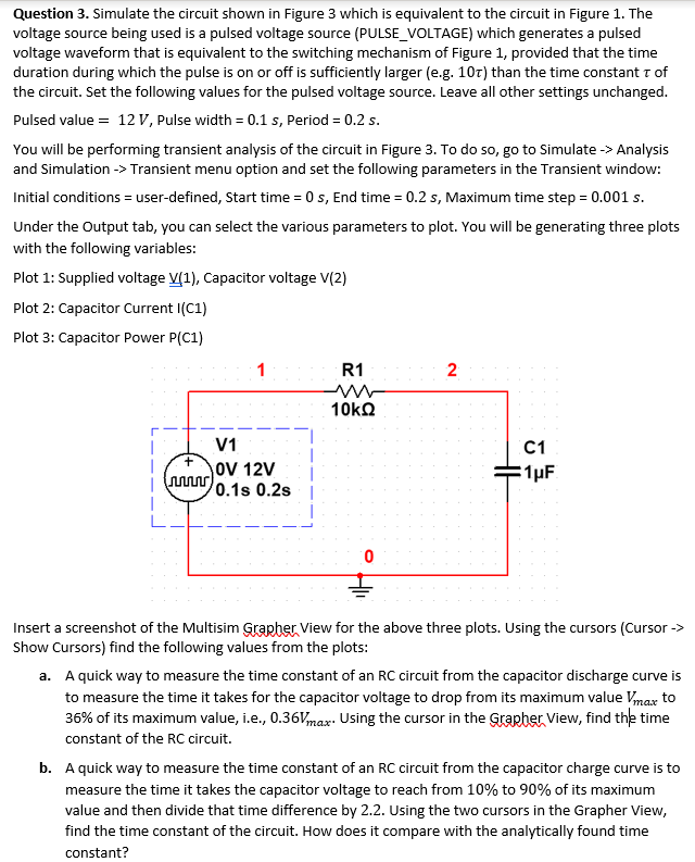 Solved Question 3. Simulate the circuit shown in Figure 3 | Chegg.com
