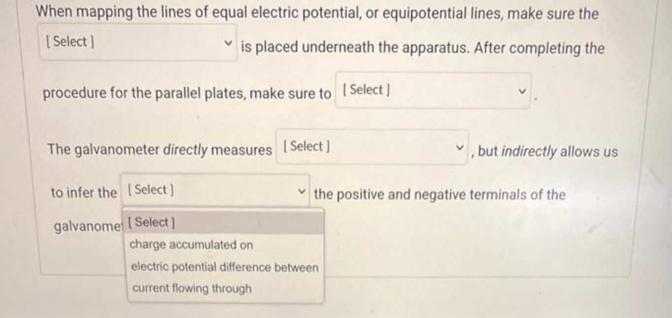 Solved When mapping the lines of equal electric potential, | Chegg.com