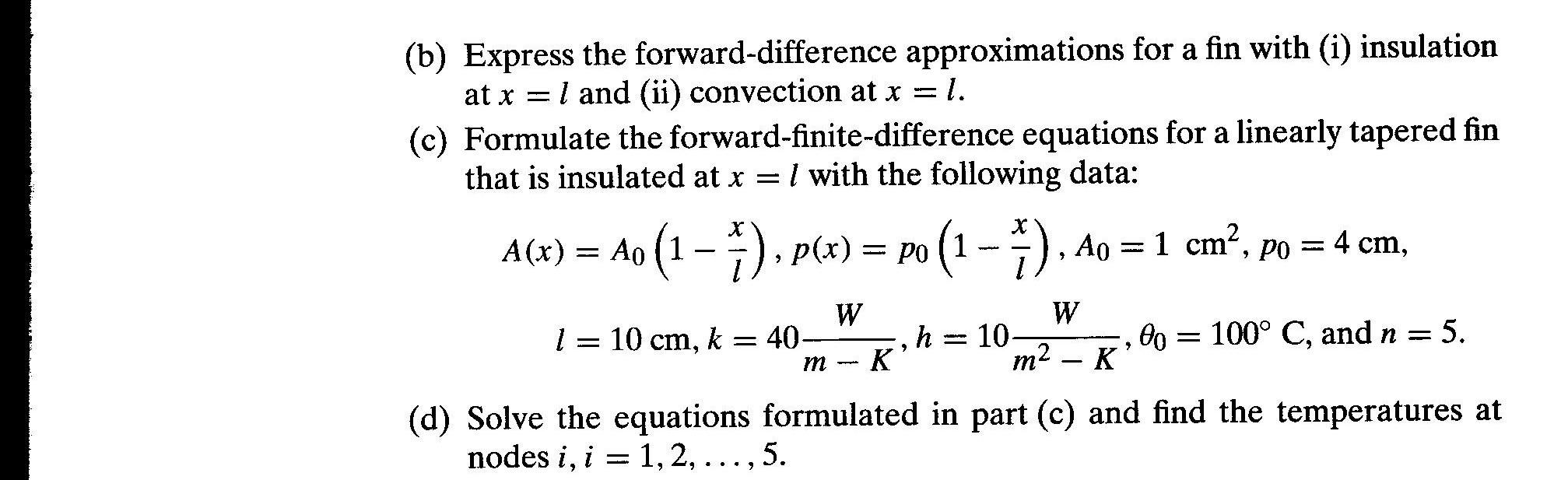 [Solved]: 10.1. For a fin with a variable cross section,
