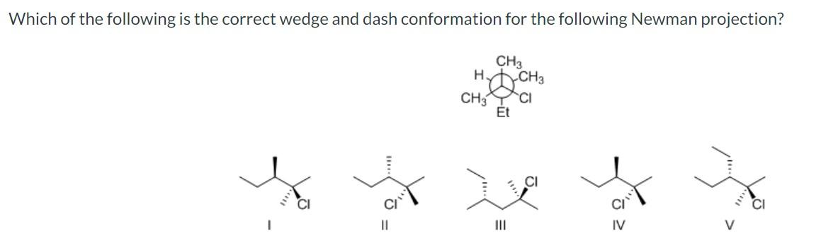 Solved Which of the following is the correct wedge and dash | Chegg.com