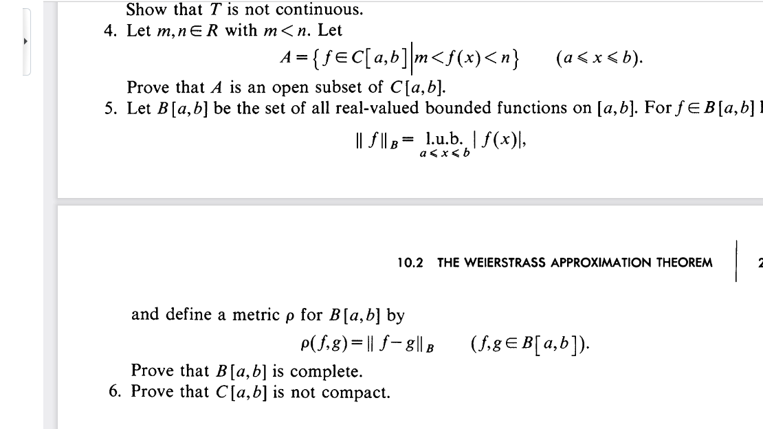 Solved A={f C[a, m | Chegg.com