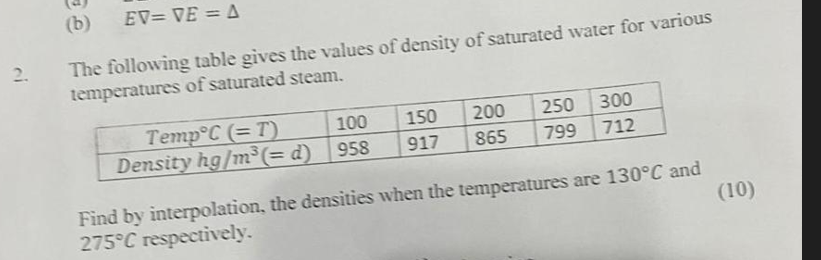 Solved (b) \\( E \\nabla=\\nabla E=\\Delta \\) The following | Chegg.com