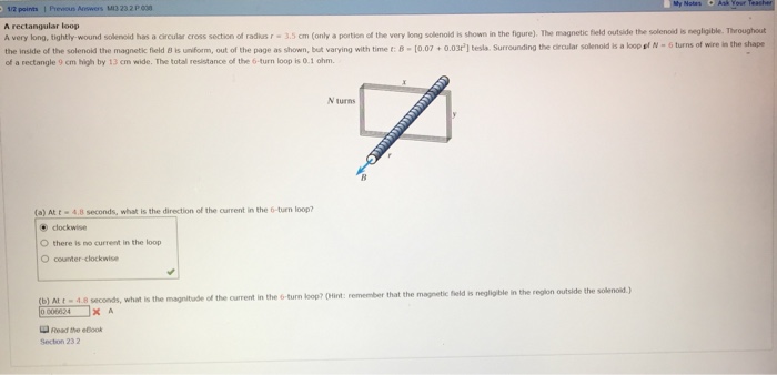 Solved A very long, tightly wound solenoid has a circular | Chegg.com