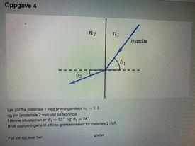 Solved Light goes from material 1 with refractive index n1 | Chegg.com