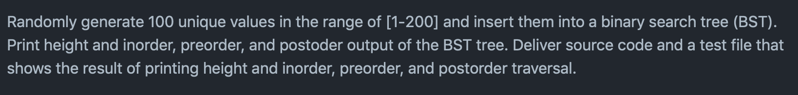 Solved Randomly generate 100 unique values in the range of | Chegg.com