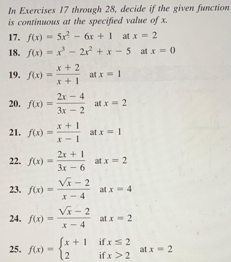 Solved In Exercises 17 through 28, decide if the given | Chegg.com