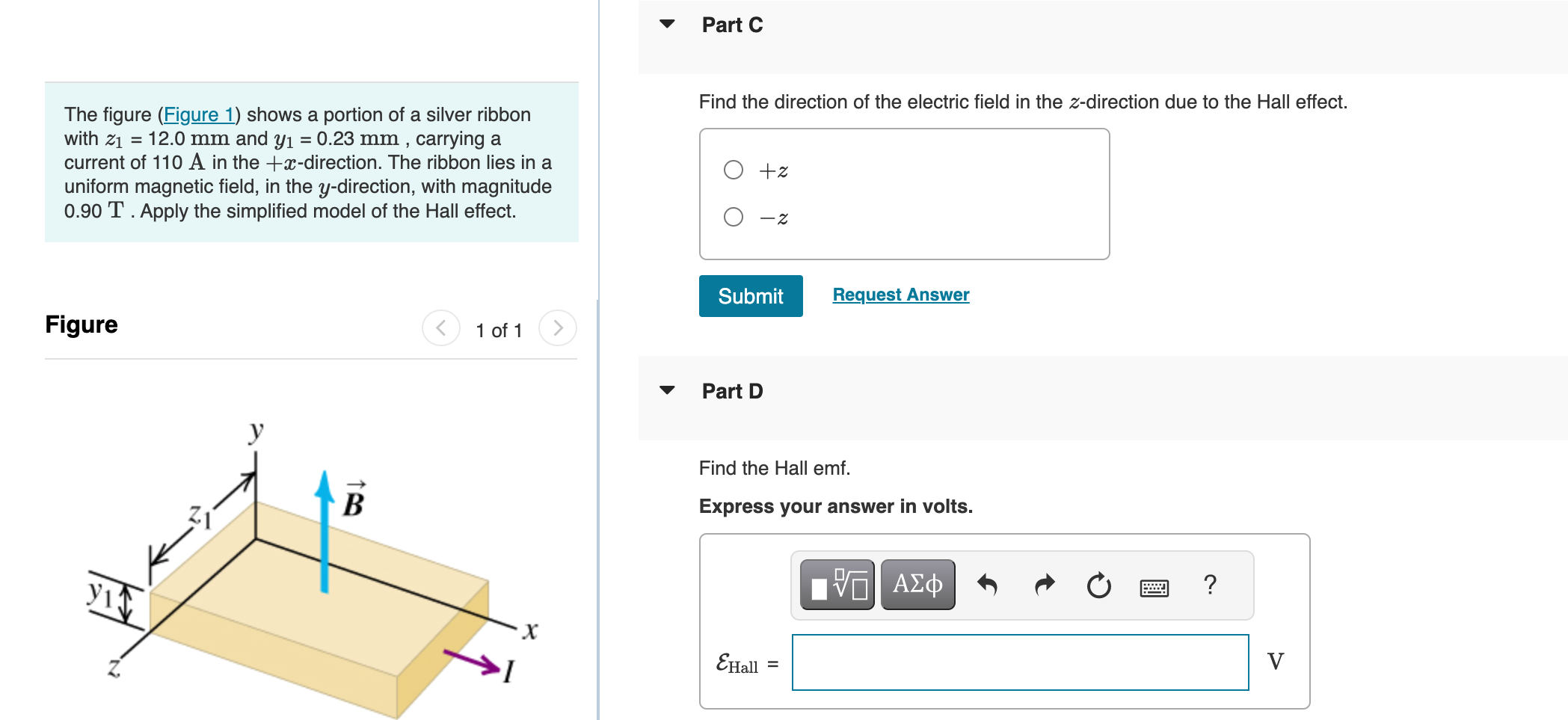 Find the direction of the electric field in the | Chegg.com