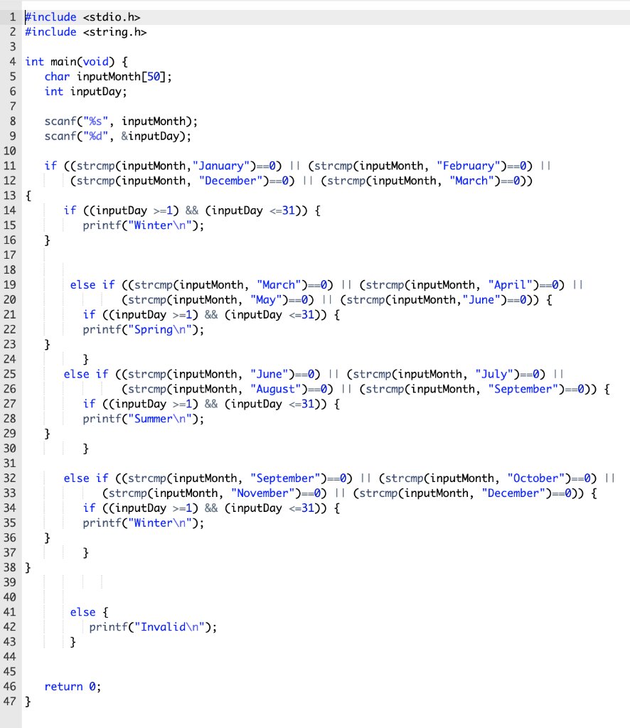 Solved 21 1 #include 2 #include 3 4 int main(void) { 5 | Chegg.com