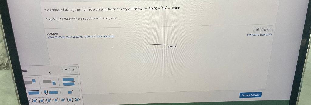 Solved It is estimated that t years from now the population | Chegg.com