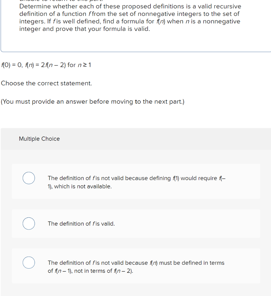 Solved Determine whether each of these proposed definitions | Chegg.com