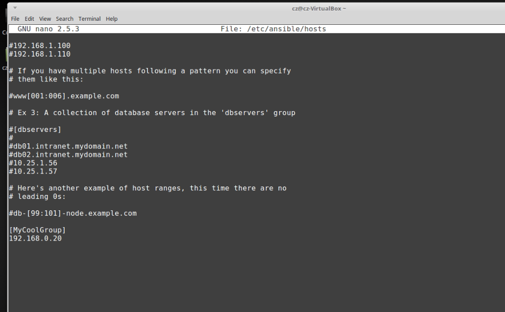 Solved cz@cz-VirtualBox- File Edit View Search Terminal Help | Chegg.com