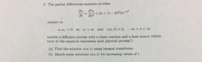 Solved 3. The partial differential equation problem subject | Chegg.com