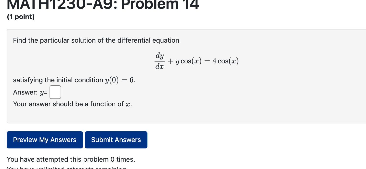 Solved Find the particular solution of the differential | Chegg.com
