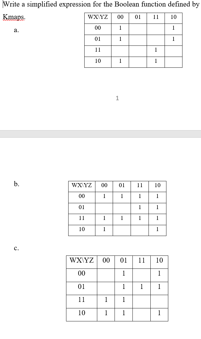 Solved Write a simplified expression for the boolean | Chegg.com