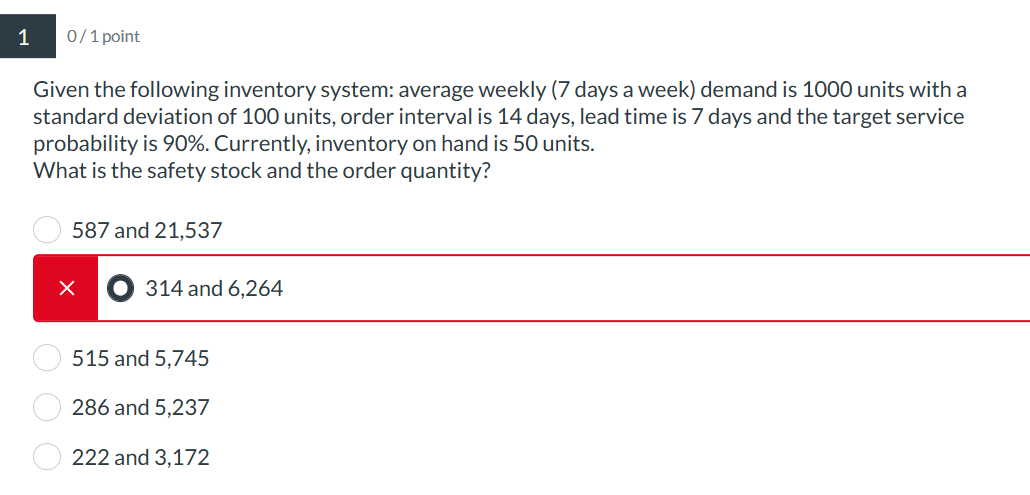 Solved Given the following inventory system: average weekly | Chegg.com