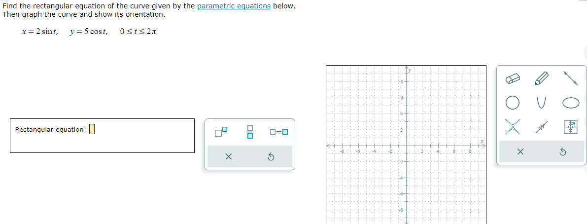 Solved Find the rectangular equation of the curve given by | Chegg.com