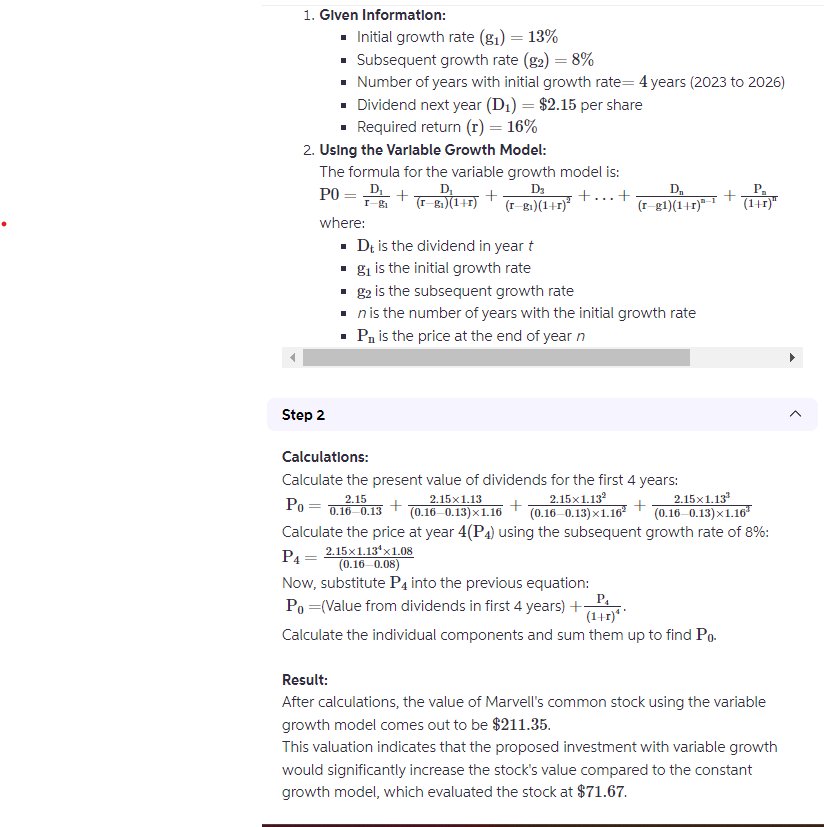 Solved Given Information:Initial growth rate | Chegg.com