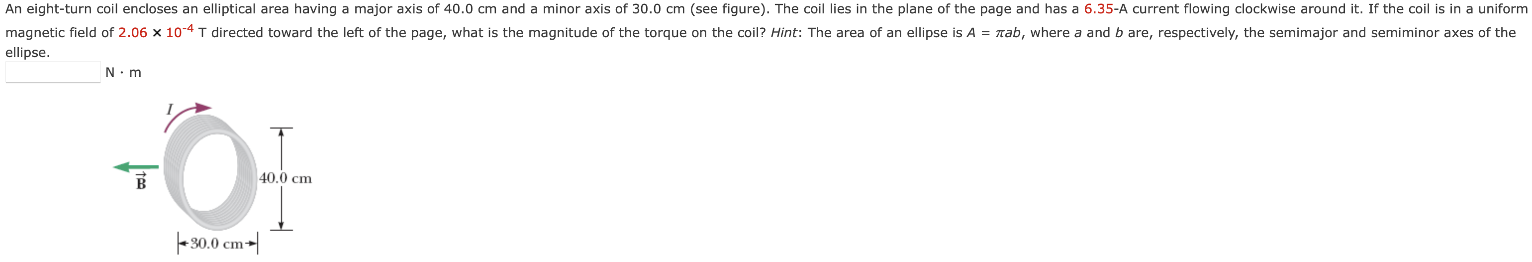 Solved ellipse. N⋅m | Chegg.com