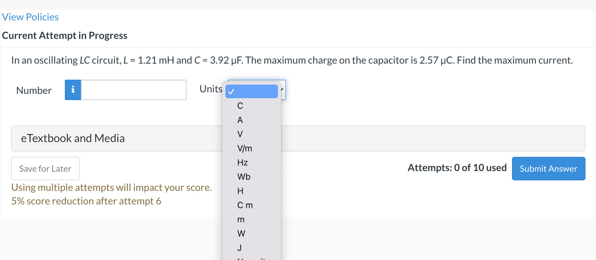 Solved View Policies Current Attempt in Progress In an | Chegg.com