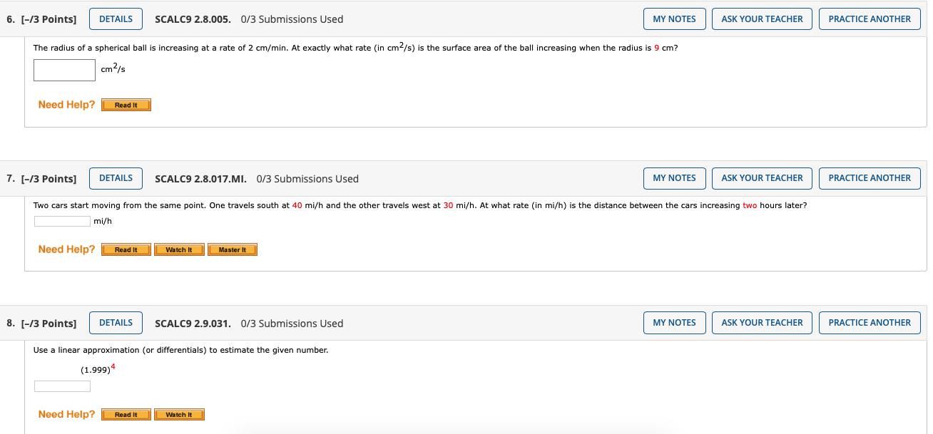 Solved 6. [-13 Points] DETAILS SCALC9 2.8.005. 0/3 | Chegg.com