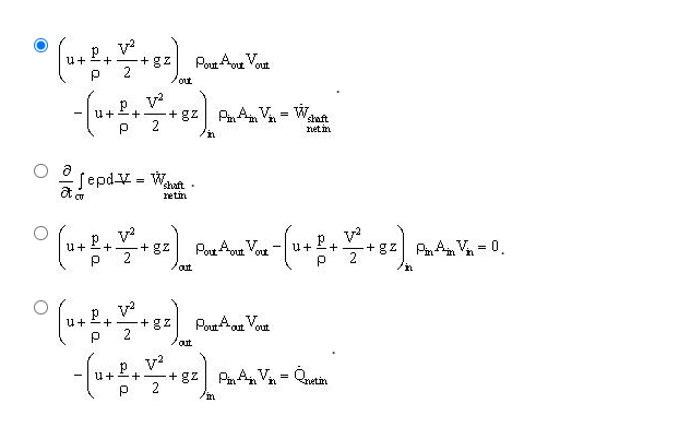 Solved The energy equation for a control volume is given | Chegg.com