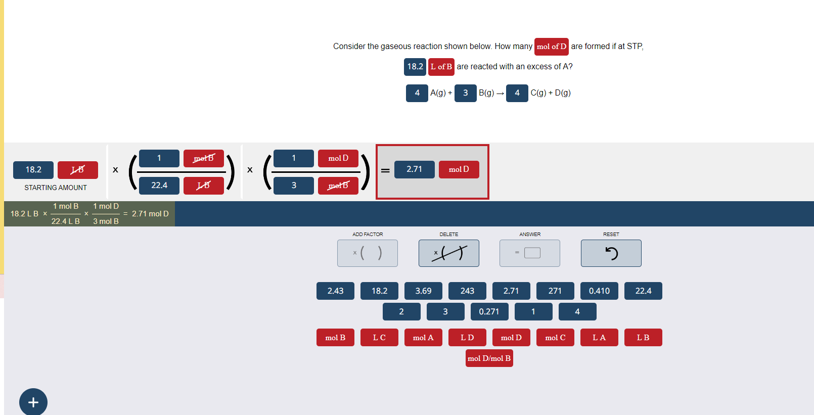 Solved Consider the gaseous reaction shown below. How many | Chegg.com
