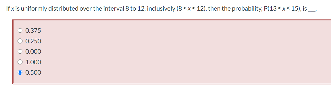Solved If x is uniformly distributed over the interval 8 to | Chegg.com