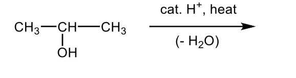Solved cat. H", heat CH3 -CH-CH3 (- H20) OH | Chegg.com