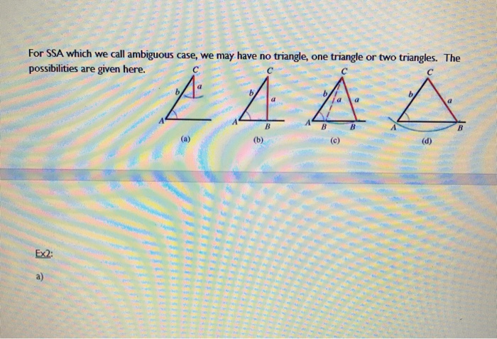 Solved I. Reminder of Oblique Triangles and Your Activity | Chegg.com