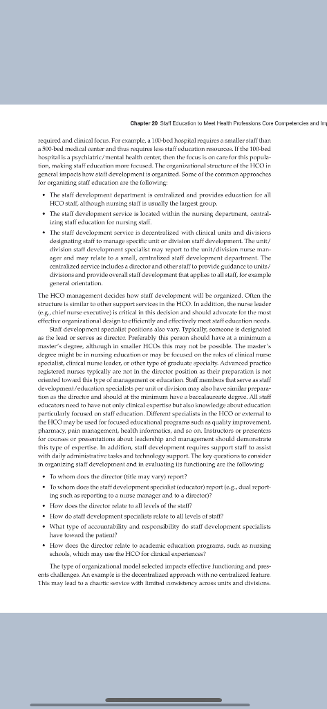 Chapter 20 Stall Education to Meet Health Professions | Chegg.com