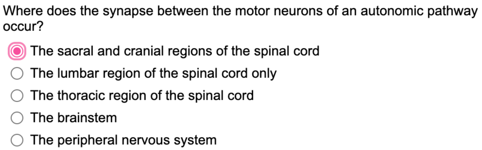 Solved Where does the synapse between the motor neurons of | Chegg.com