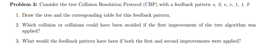 Solved Problem 3: Consider the tree Collision Resolution | Chegg.com