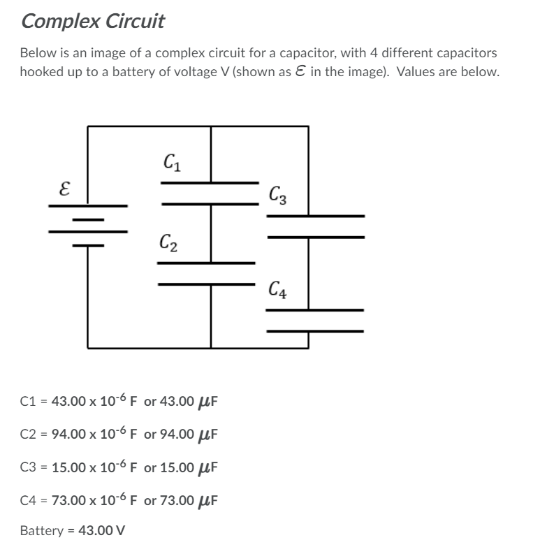 Solved Complex Circuit Below is an image of a complex | Chegg.com