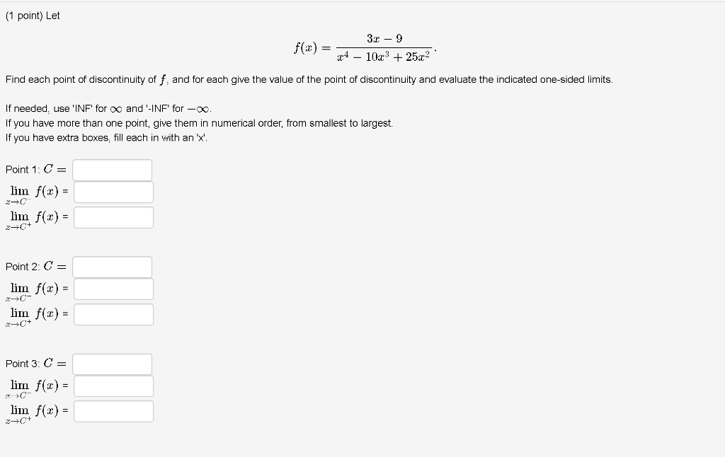 Solved Find each point of discontinuity of f, and for each | Chegg.com