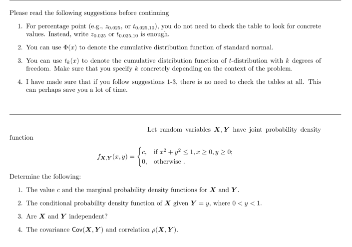 Solved Let random variables X,Y have joint probability | Chegg.com