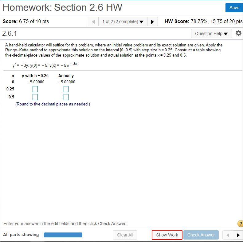 Solved Homework Section 2 6 Hw Save Score 6 75 Of 10 Pts 1