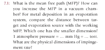 Solved 7.1: what is the mean free path (MFP)? How can you | Chegg.com