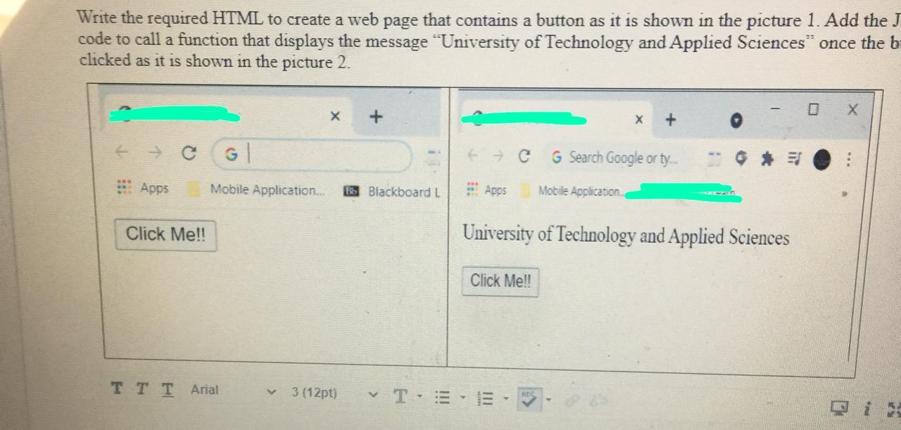 Solved Write the required HTML to create a web page that | Chegg.com
