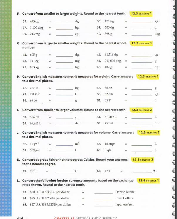 Solved M. Complete the following word problems. Carry your | Chegg.com
