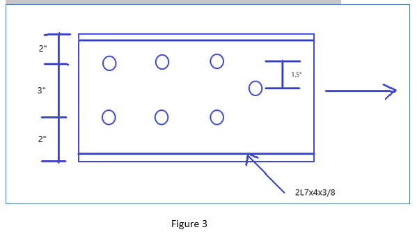 Solved A double-angle shape, 2L7x4x3/8, is used as a tension | Chegg.com