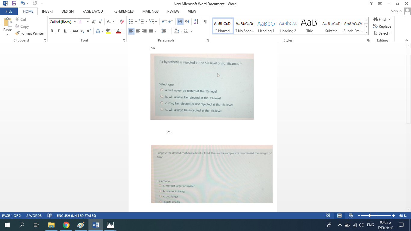 Solved w] 5 0 New Microsoft Word Document - Word ? X FILE | Chegg.com