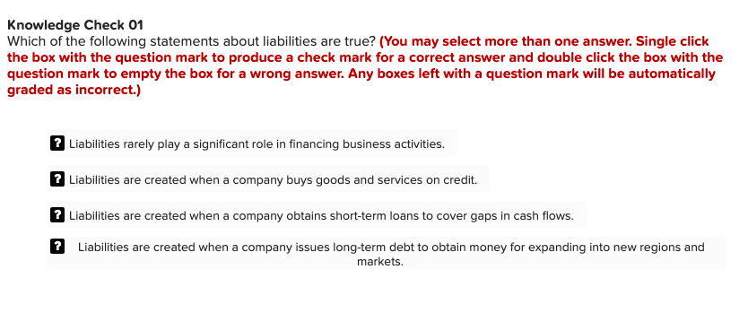 Solved Knowledge Check 01 Which of the following statements | Chegg.com
