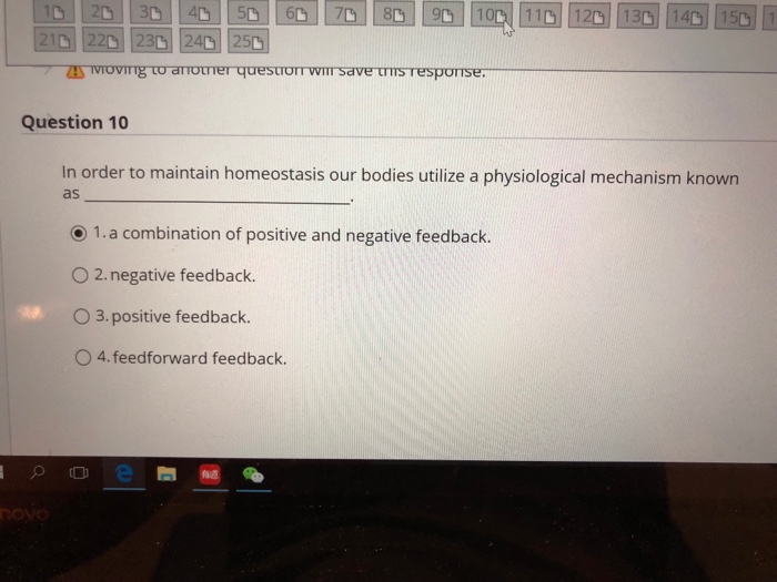 Solved 7 Question 10 In order to maintain homeostasis our | Chegg.com