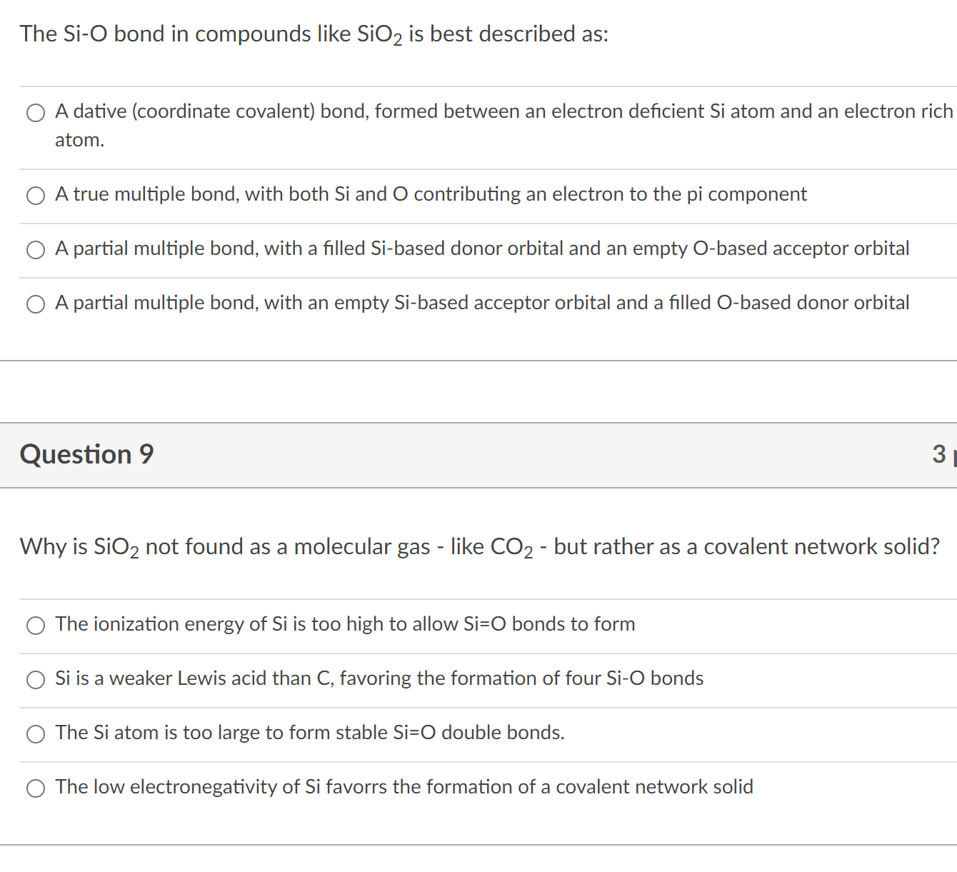 Solved The Si−O bond in compounds like SiO2 is best | Chegg.com