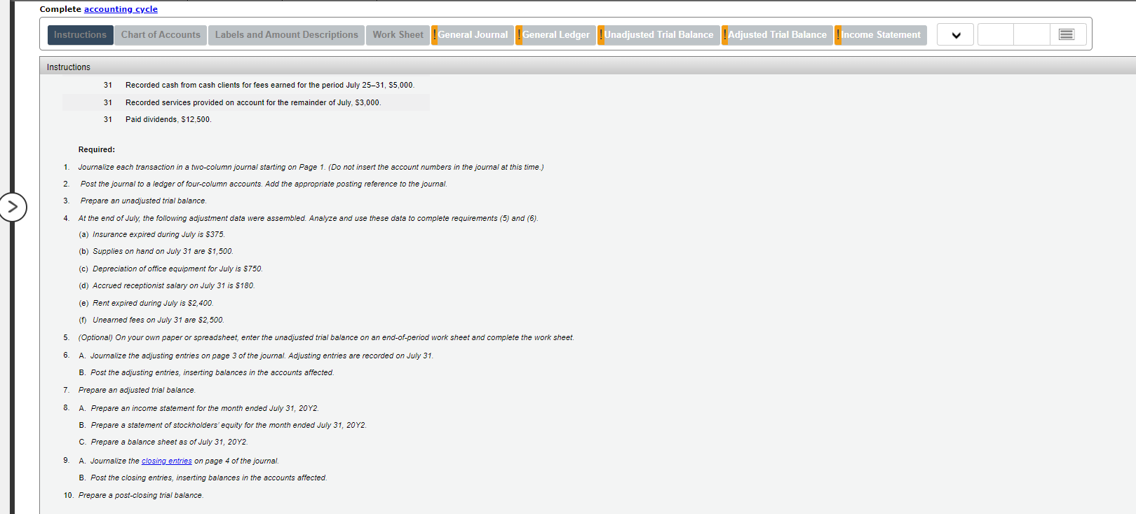 Solved Jul. 1 The following assets were received from Steffy | Chegg.com