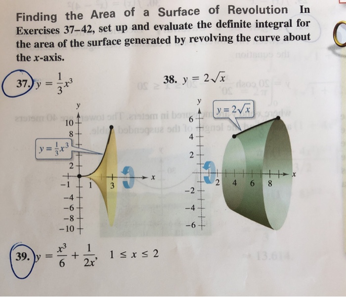Solved Finding the Area of a Surface of Revolution In | Chegg.com
