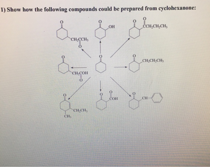 Solved 1) Show how the following compounds could be prepared | Chegg.com