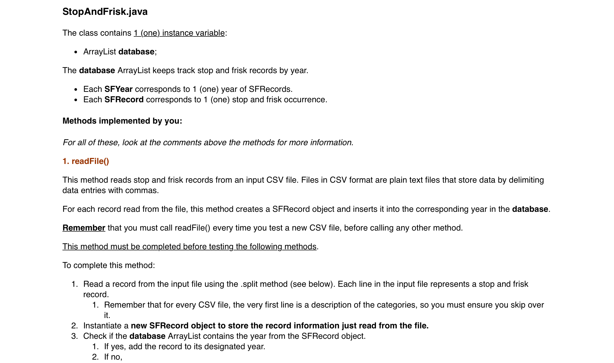 Solved The class contains 1 (one) instance variable: - | Chegg.com