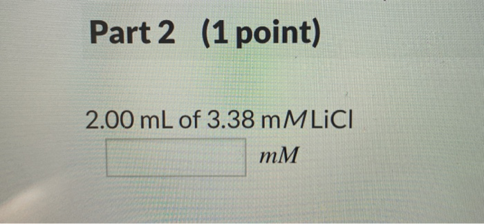 Solved Calculate the final concentrations of the following | Chegg.com